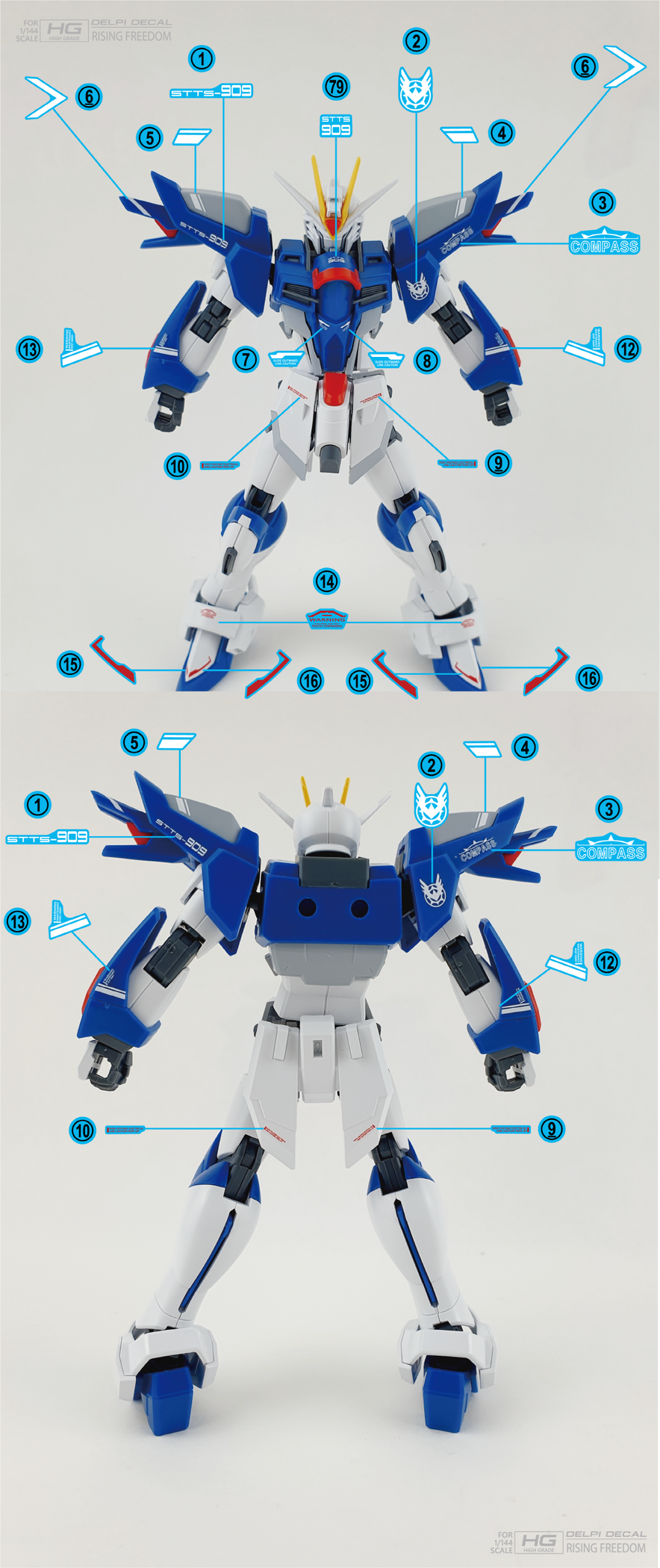 HG RISING FREEDOM WATER DECAL — Ani Mecha