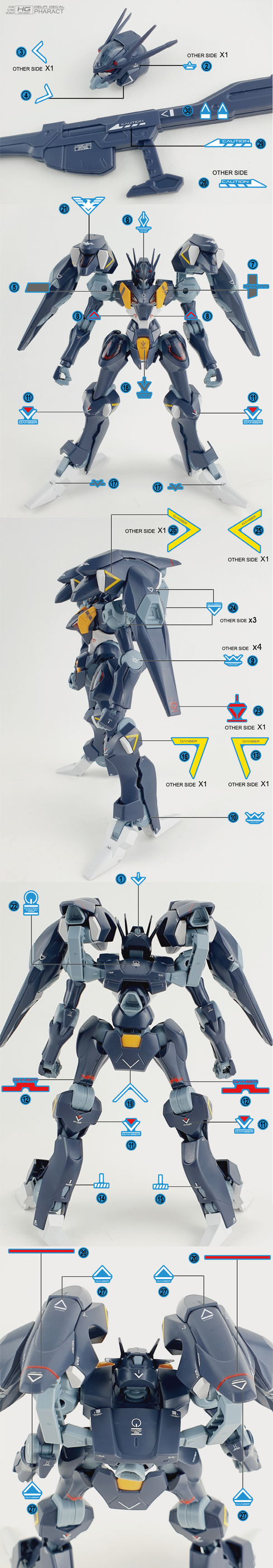 HG PHARACT WATER DECAL — Ani Mecha