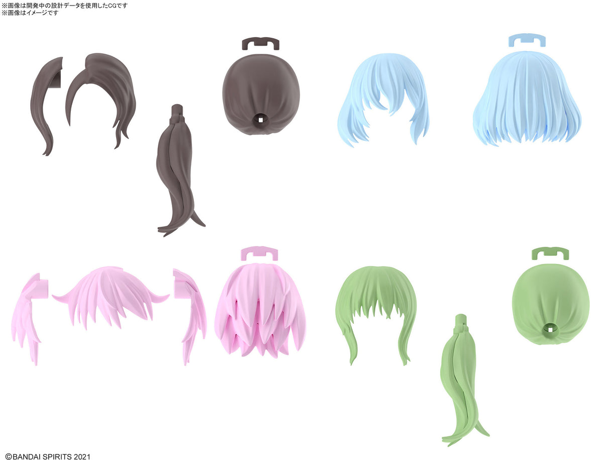 30MS Option Hair Style Parts Vol.9 All (4 Types) — Ani Mecha